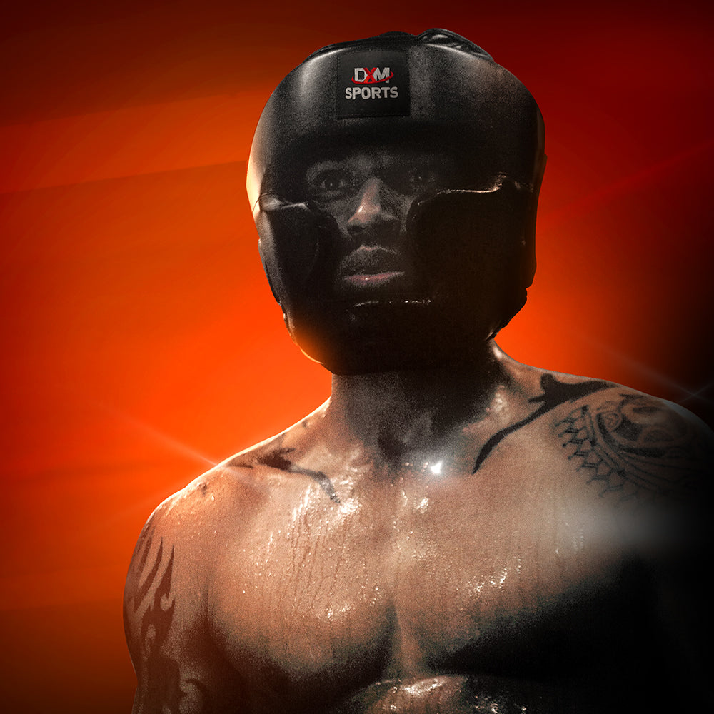 DXM SPORTS Full-Face Boxing Head Guard – Your Combat Shield