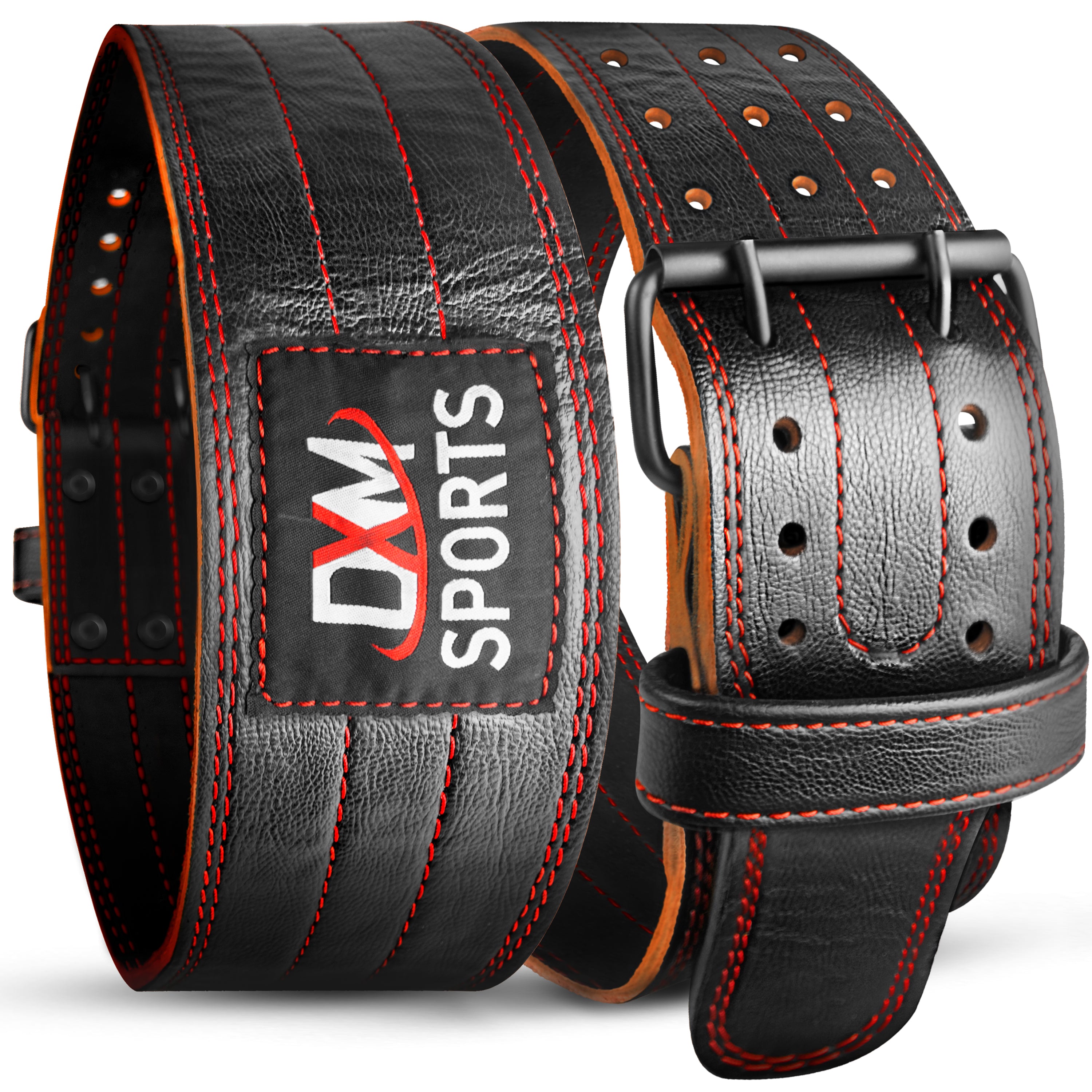 DXM SPORTS Weightlifting Belt 6mm Leather Powerlifting Belts